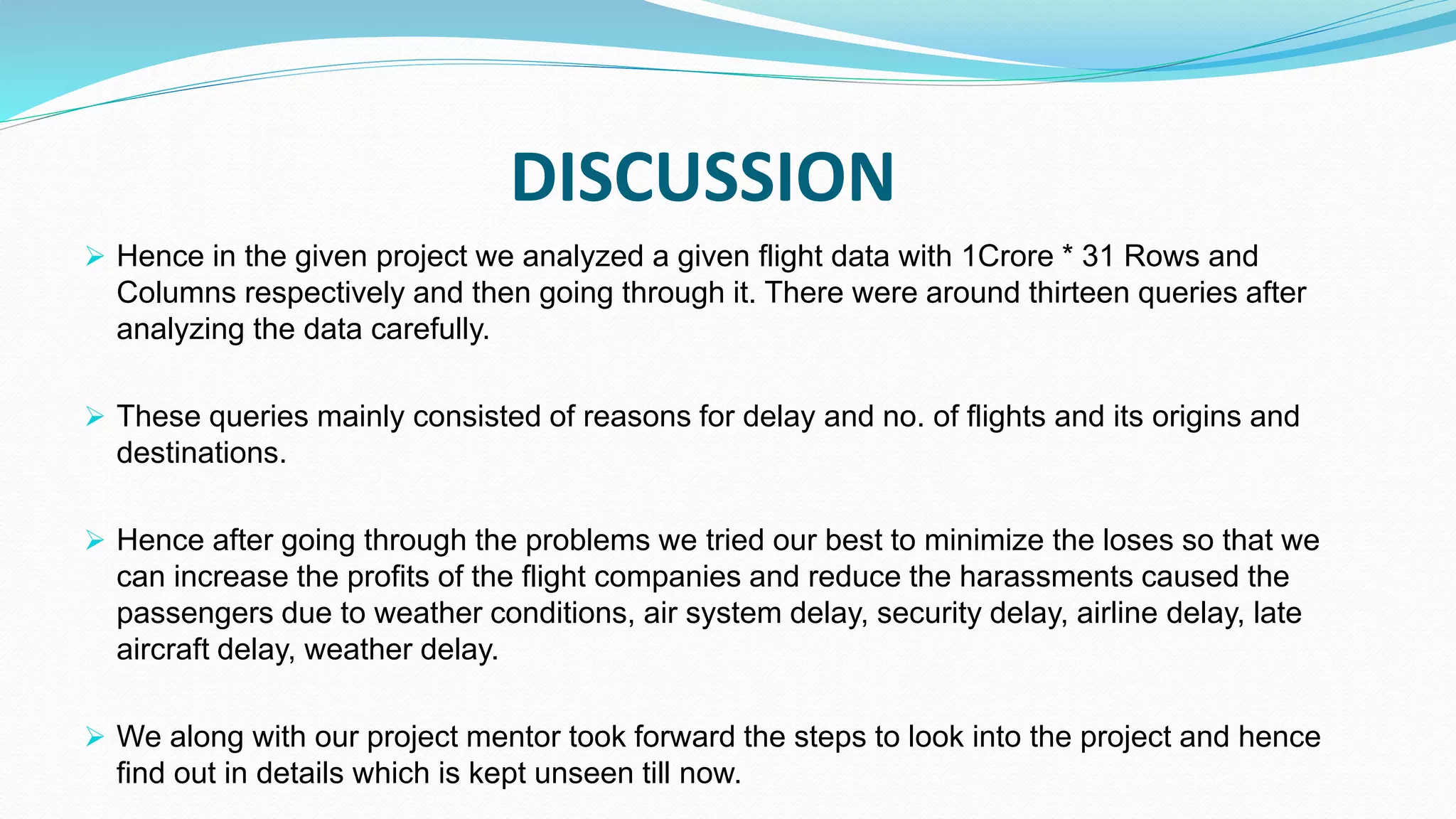Flight data analysis using apache pig--------------Final Year Project | PPTX