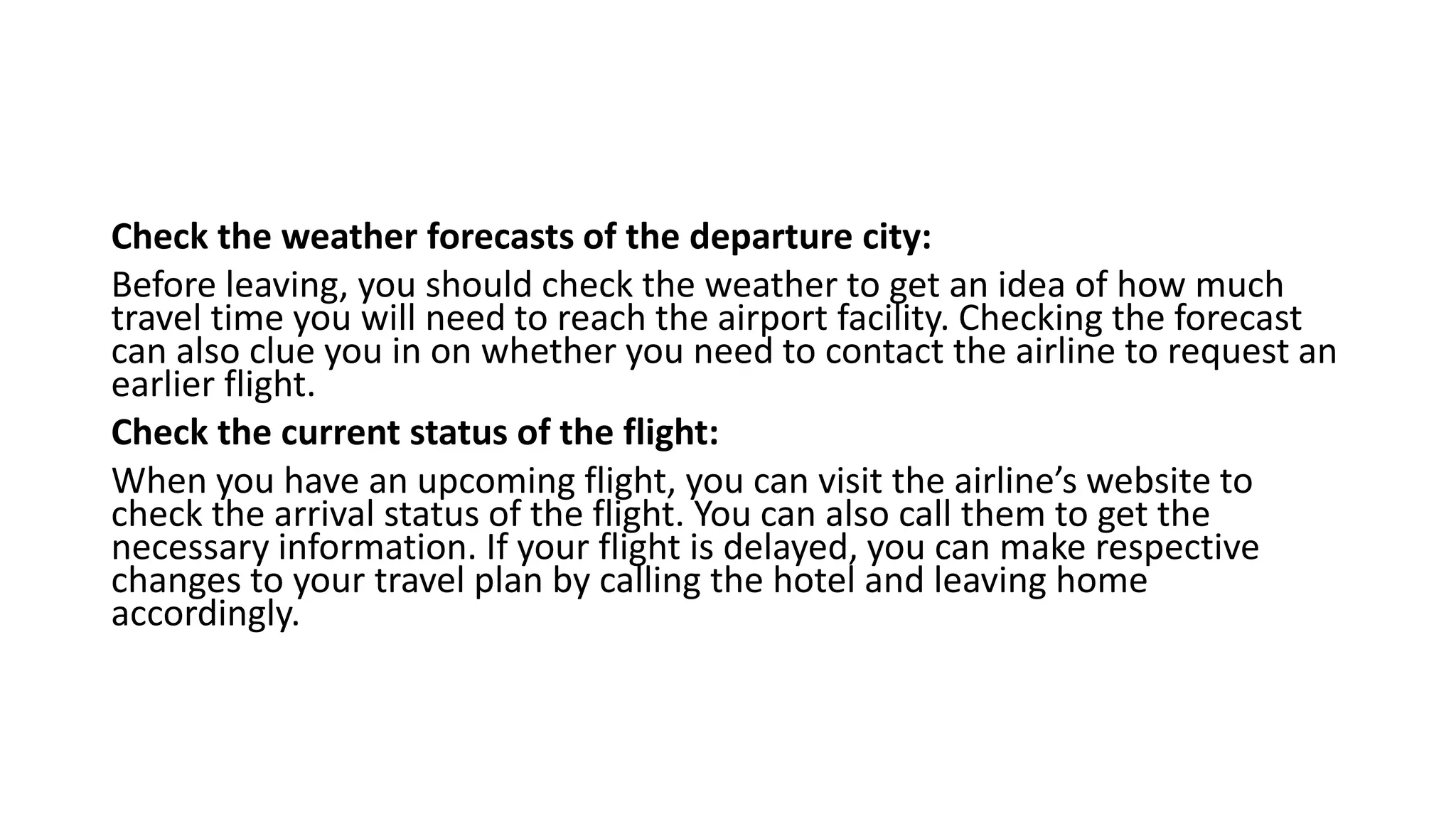 Flight delays due to bad weather Here is how you can deal with it | PPT