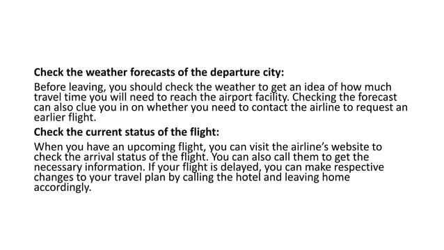 Flight delays due to bad weather Here is how you can deal with it | PPT