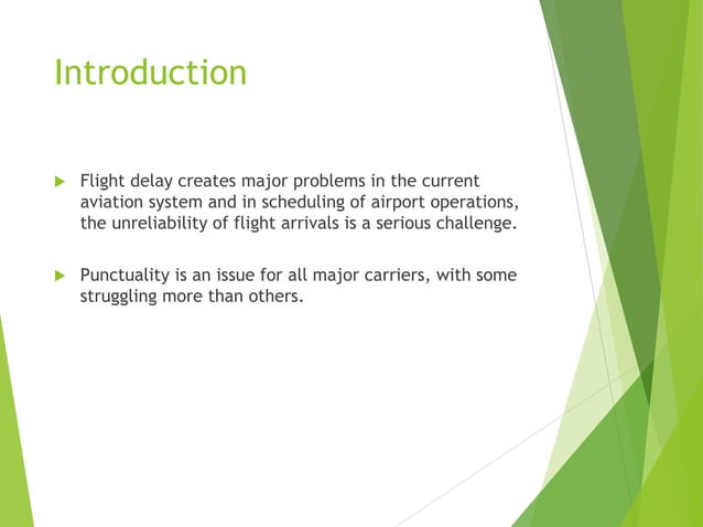Flight departure delay prediction | PPTX