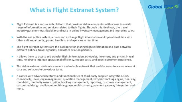 Flight Extranet System | PPTX | Air Travel | Travel Type
