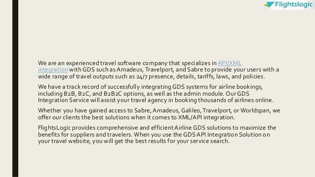 Flight GDS and LCCs | Amadeus Flight API | PPTX