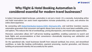 Flight & Hotel Booking Automation | Travel Automation | PPTX