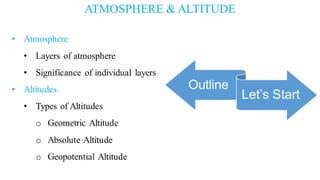 Atmosphere and Altitude | Flight Mechanics | GATE Aerospace | PPTX
