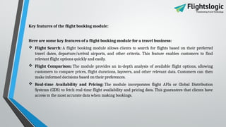 Flight Module | Airline Booking System Design | PPTX