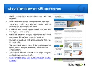 Flightnetwork affiliate cj sell sheet | PDF