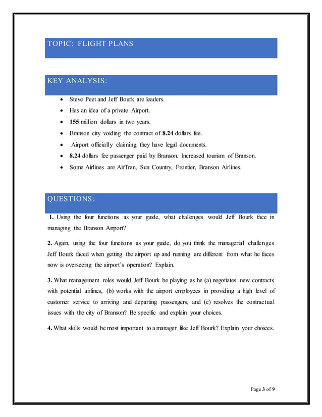 Case-Study: Flight plan | DOCX