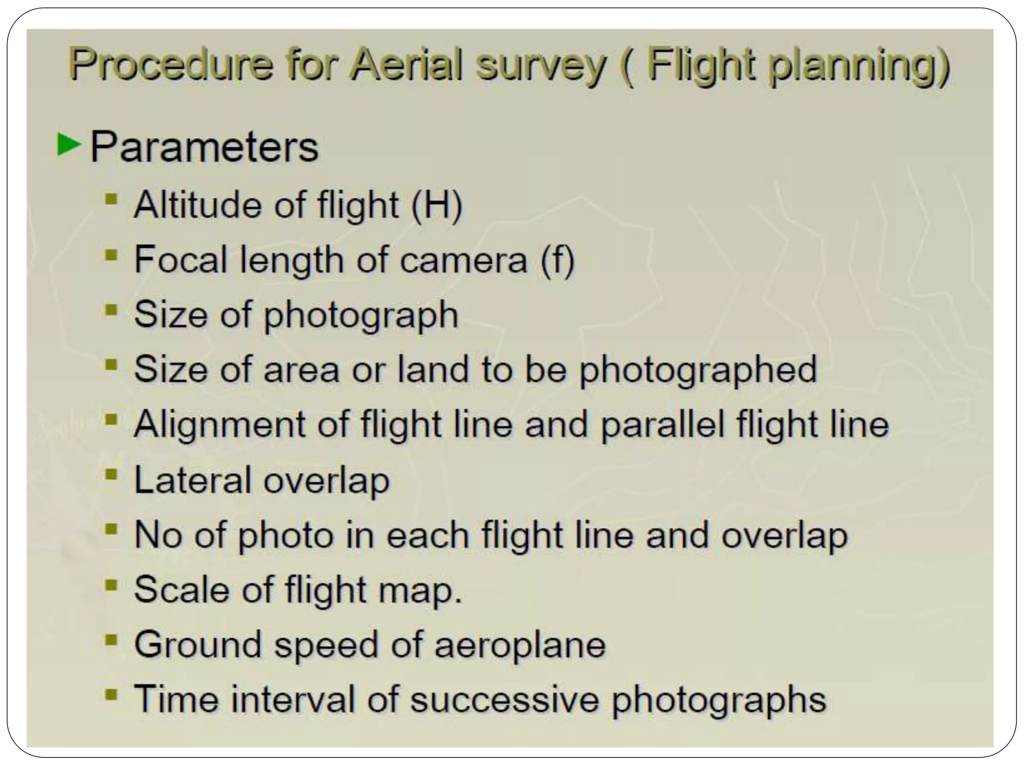 Flight planning (aerial Photogrammetry) | PPTX