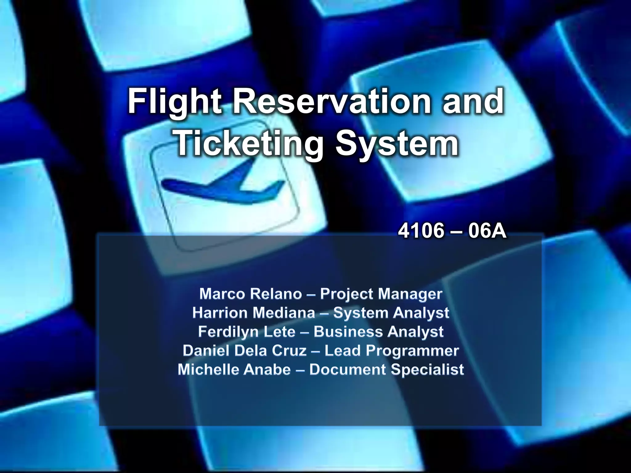 Flight reservation and ticketing system ppt | PPT Flight reservation and ticketing system ppt | PPT