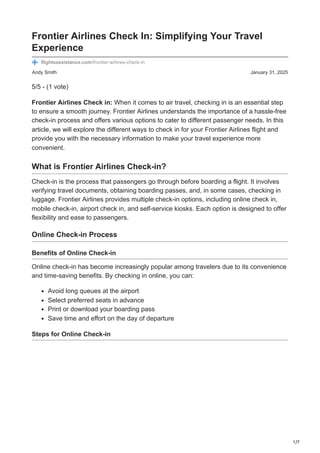 flightsassistance.com-Frontier Airlines Check In Simplifying Your ...