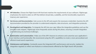 Flight Search API Integration | Flight Data API | PPTX