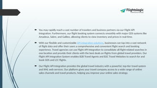 Flight Search API Integration | Flight Data API | PPTX