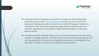 Flight Search API Integration | Flight Data API | PPTX