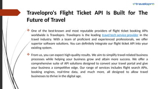 Flight Ticket API | Flight Reservation API| .pptx