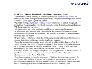 FLIGHT TICKETING SYSTEM.FLIGHT TICKET RESERVATION SYSTEM | PPTX