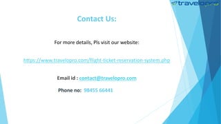 Flight Ticket Reservation System | PPTX