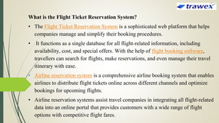 Flight Ticket Reservation System Presentation | PPT