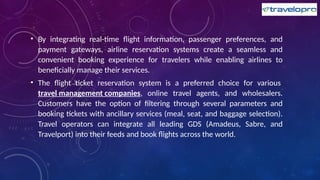 Flight Ticket Reservation System, Airline Ticketing Software | PPTX