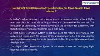 Flight Ticket Reservation System, Airline Ticketing Software | PPTX