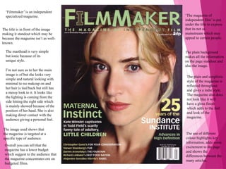Flim magazine analysis | ODP | Makeup and Accessories | Beauty