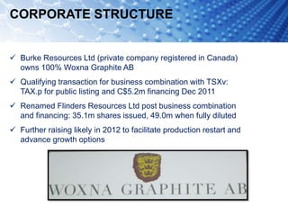 Woxna The Rebirth of Flike Graphite Production in Sweden | PDF