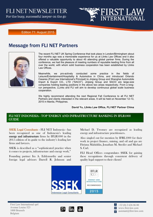 FLI Newsletter - August 2015 | PDF