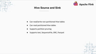 Flink and Hive integration - unifying enterprise data processing systems | PPT