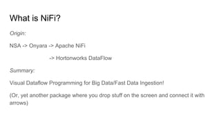 Flink and NiFi, Two Stars in the Apache Big Data Constellation | PDF