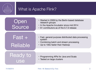 Flink Apachecon Presentation | PPT