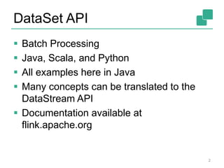 Apache Flink Training: DataSet API Basics | PPT