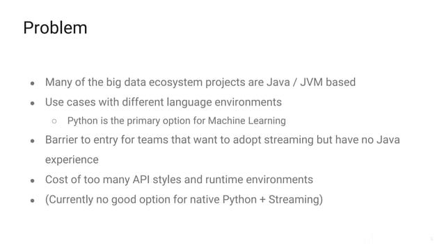 Python Streaming Pipelines with Beam on Flink | PPT