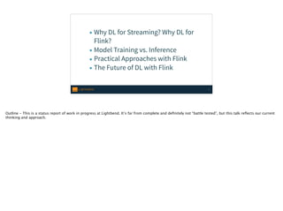 Flink Forward SF 2017: Dean Wampler - Streaming Deep Learning Scenarios with Flink | PPT