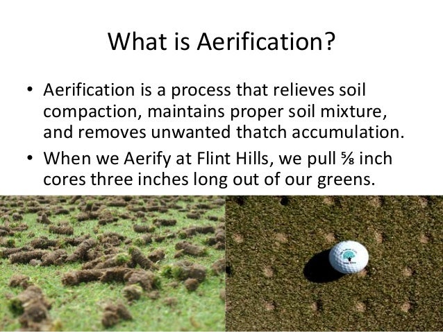 Aerification at Flint Hills National Golf Club 2013