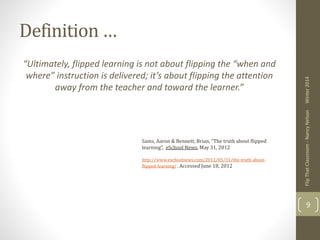 Flip that classroom moving toward student centred learning 2014 | PPT