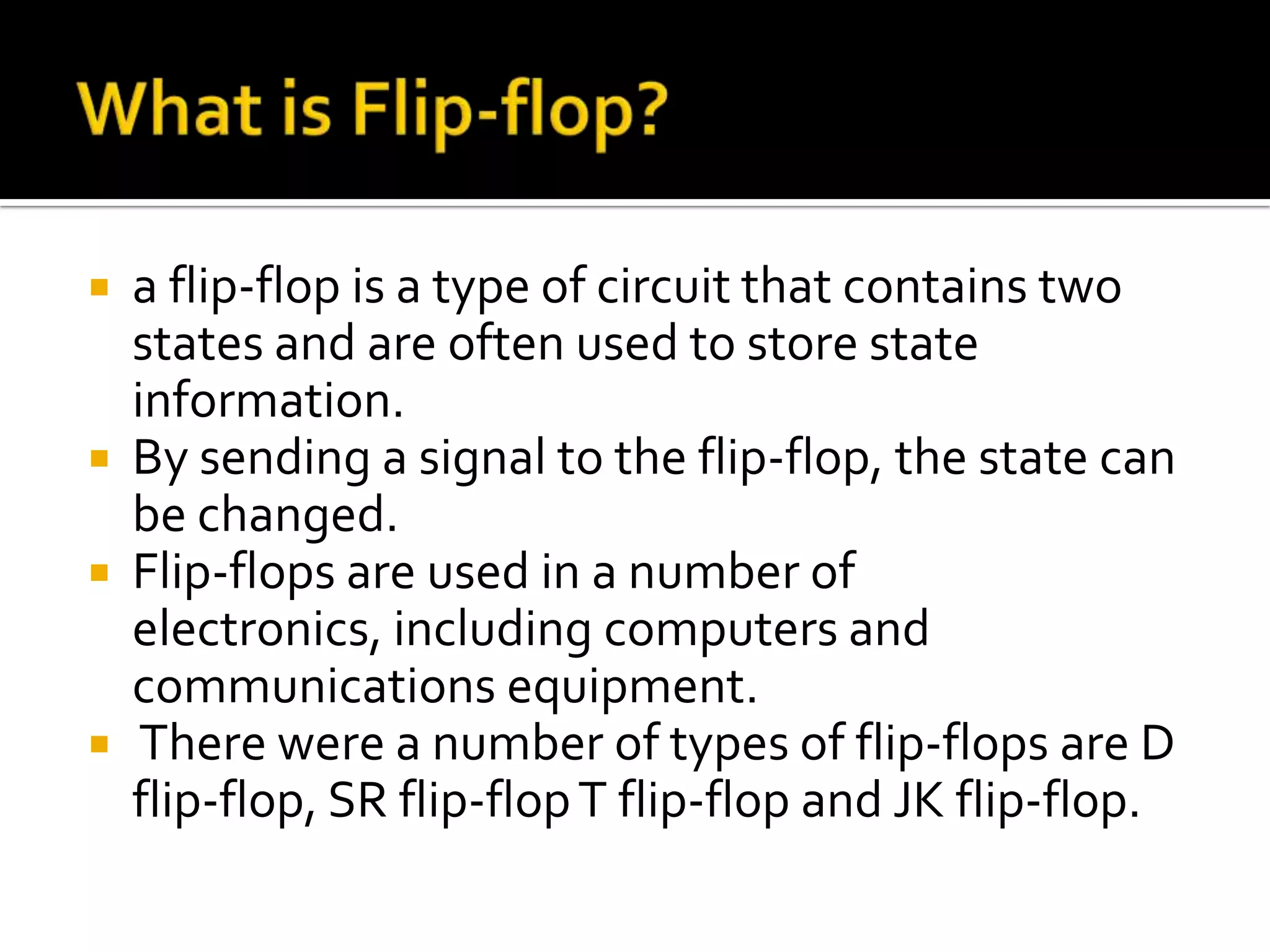 Flip flop’s state tables & diagrams | PPTX