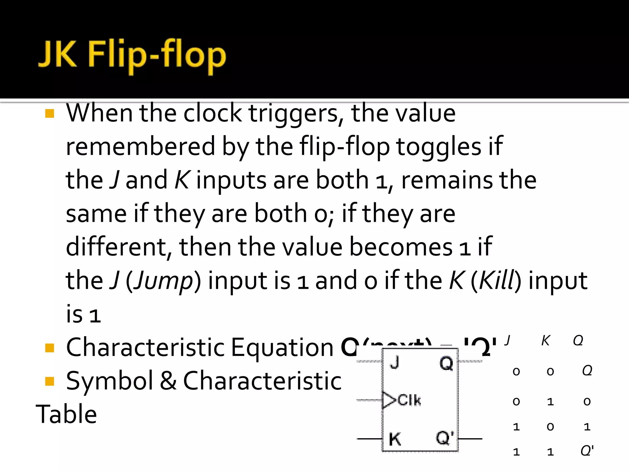 Flip flop’s state tables & diagrams | PPTX