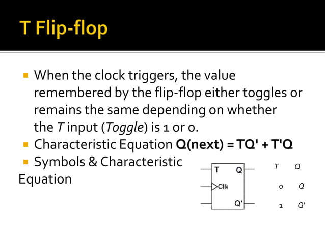 Flip flop’s state tables & diagrams | PPTX