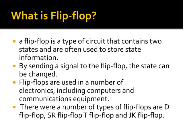 Flip flop’s state tables & diagrams | PPTX