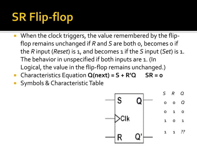 Flip flop’s state tables & diagrams | PPTX