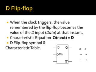 Flip flop’s state tables & diagrams | PPTX
