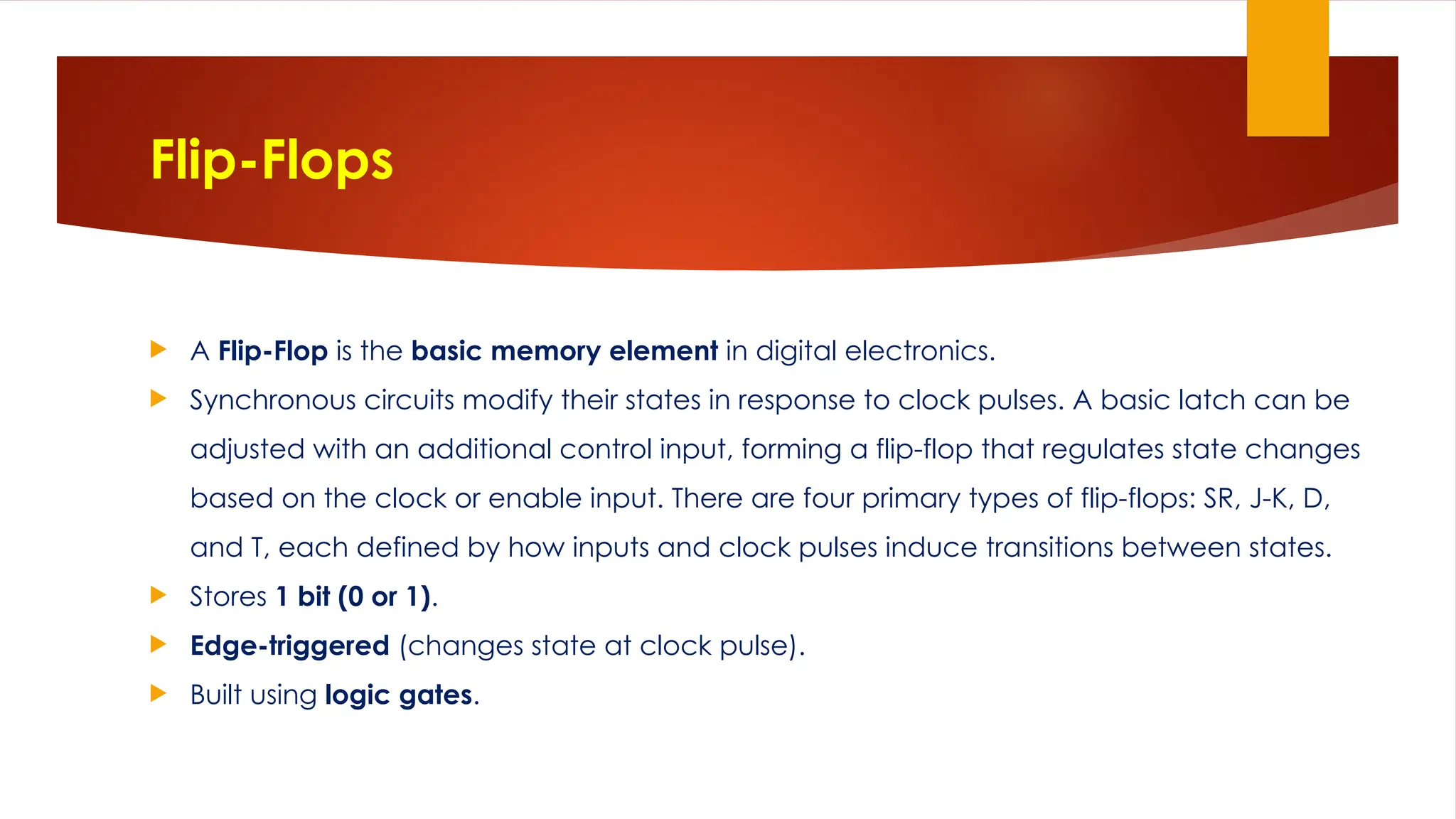 Flip-Flops The Basic Memory Elements of Digital Electronics.ppt