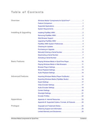 Flip4 mac wmv user guide | PDF