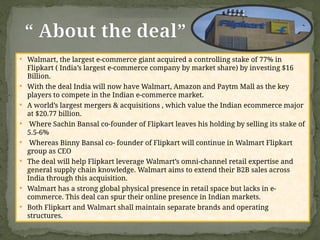 FLIPCART AND WALMART MERGER and its PPT.pptx
