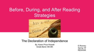 RED4348 CA1 Before-During-After Reading Strategies | PPT