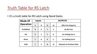 Flip Flop & RS Latch | PPTX