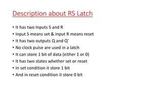 Flip Flop & RS Latch | PPTX
