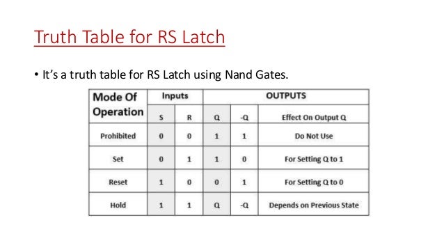 Flip Flop & RS Latch