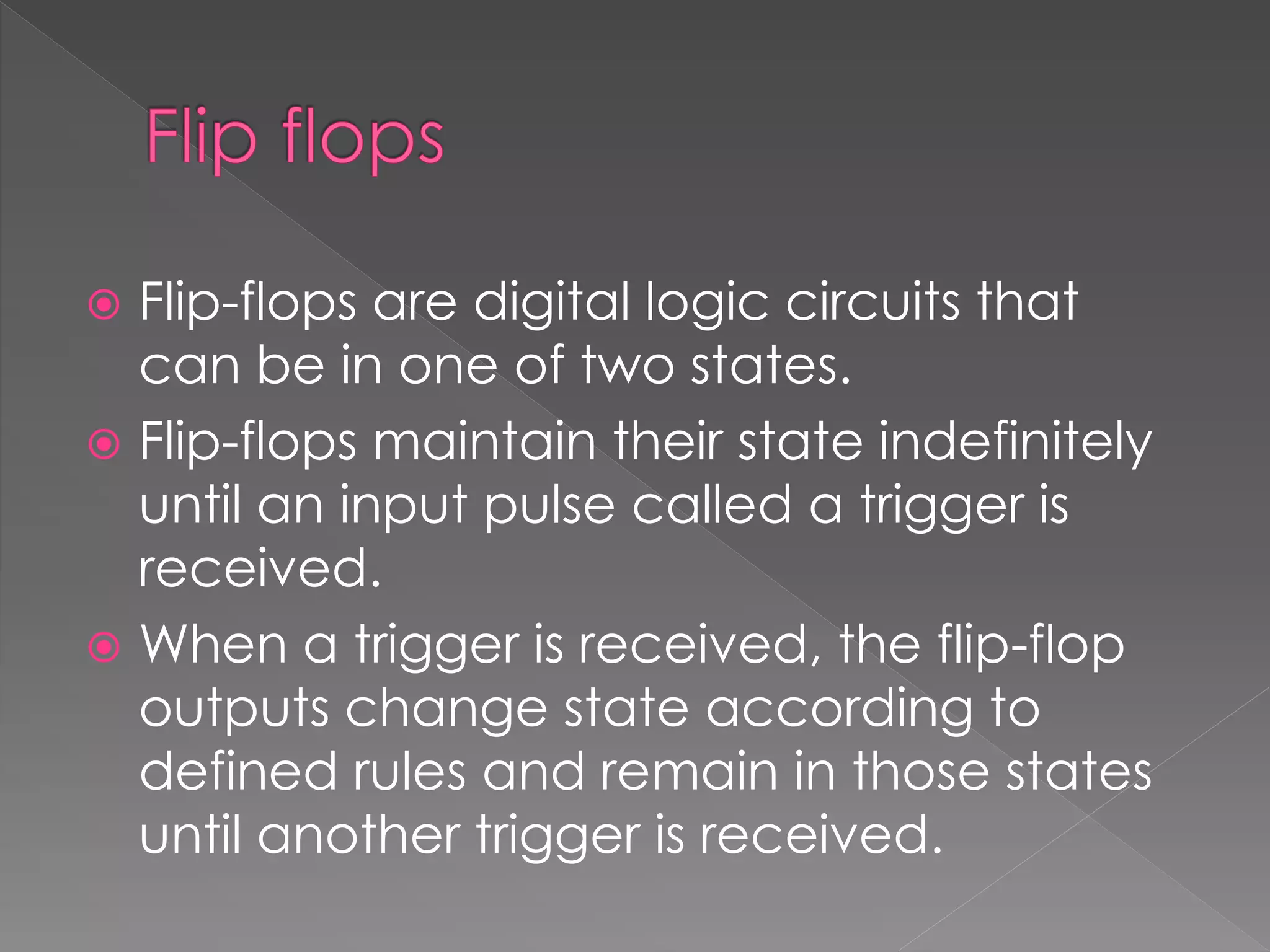 What are Flip Flops and Its types. | PPTX
