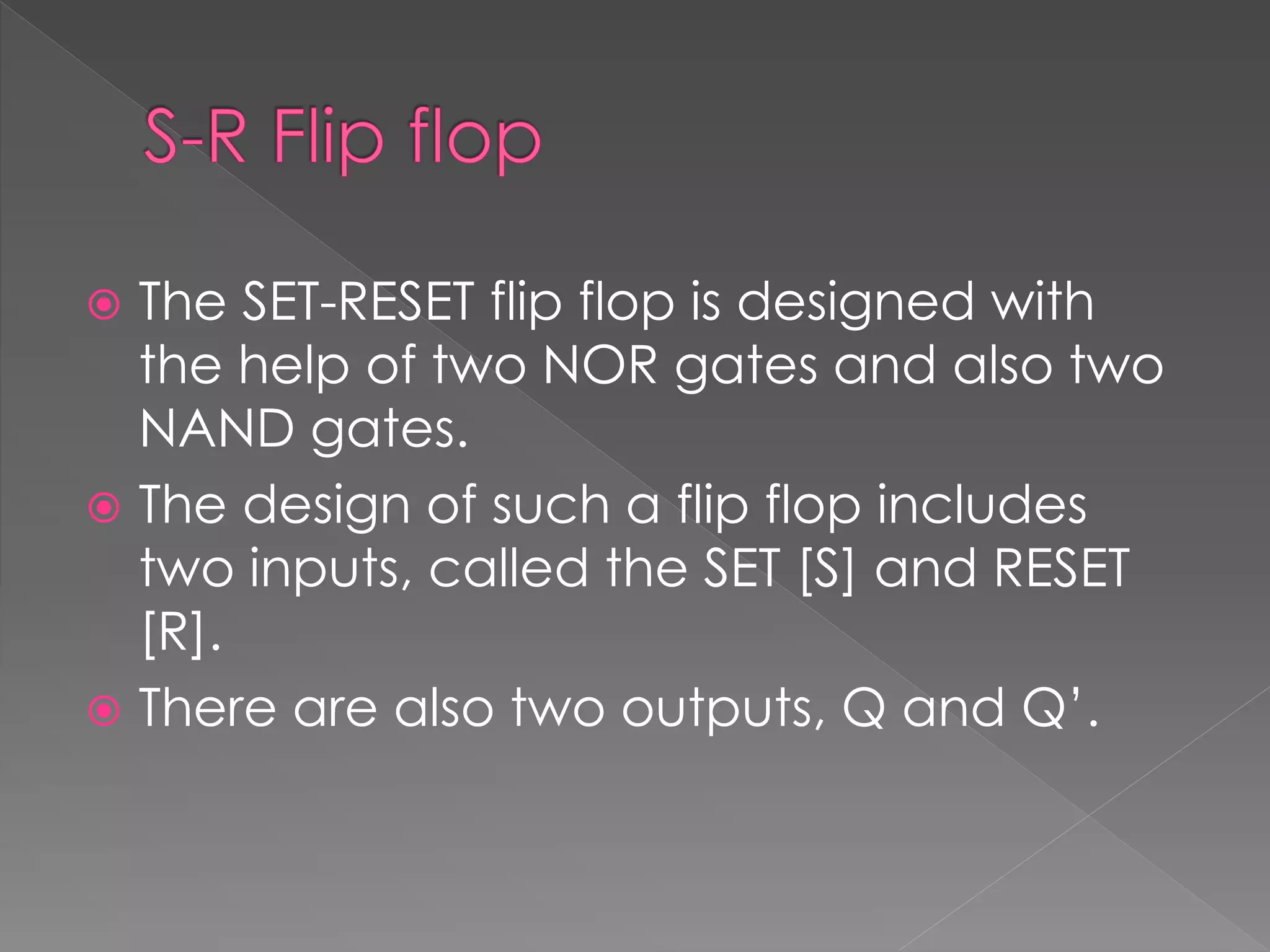 What are Flip Flops and Its types. | PPTX