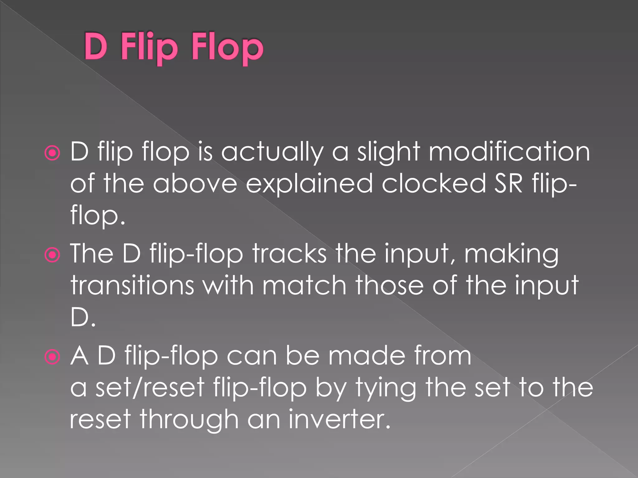 What are Flip Flops and Its types. | PPTX
